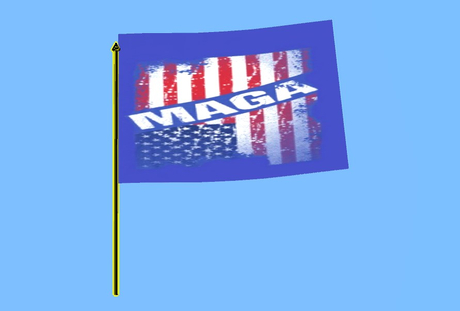 Second Life Marketplace - MAGA Flagpole-Blue